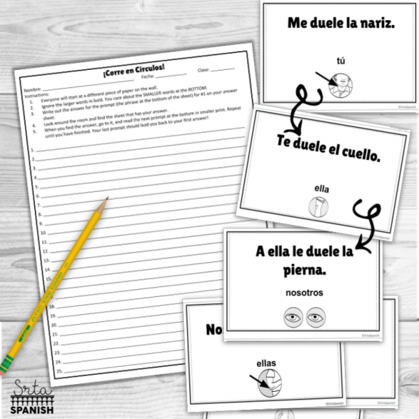 Teaching Doler y El Cuerpo in Spanish Class - Srta Spanish