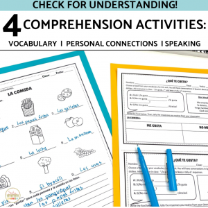 Spanish Food Vocabulary La Comida Printable Story and Activities - Srta ...