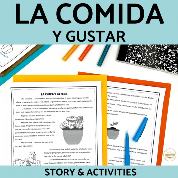 Spanish Food Vocabulary La Comida Printable Story and Activities - Srta ...