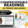 Spanish Reading Comprehension Passages Worksheets and Activities - Srta ...