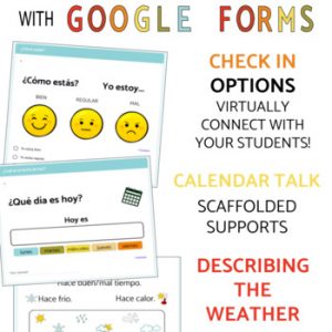 Start of Spanish Class Check In Routine BUNDLE - Srta Spanish