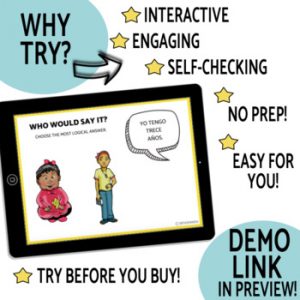 Present Tense Tener DIGITAL Task Cards Spanish Boom Cards - Srta Spanish