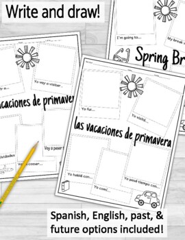 Spring Break Writing Activity in Spanish and English PRINTABLE - Srta ...