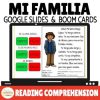 La Familia Family in Spanish Reading Comprehension | Google Slides ...