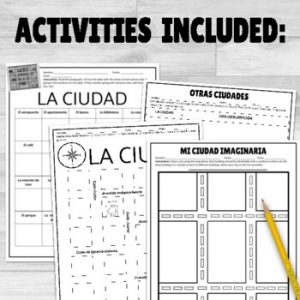 En La Ciudad Prepositions in Spanish Reading Activities - Srta Spanish