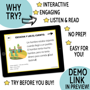 Direct Object Pronouns in Spanish Boom Cards Story - Srta Spanish
