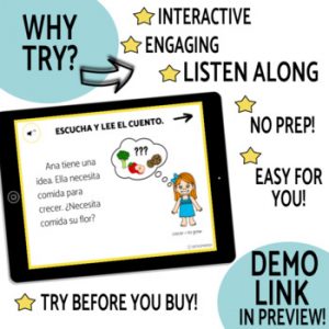 Spanish Food Vocabulary La Comida Story Boom Cards - Srta Spanish