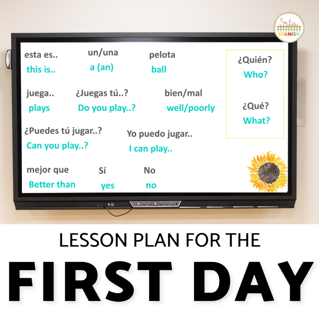 Spanish Beginners Lesson Plans for High School Class - Srta Spanish