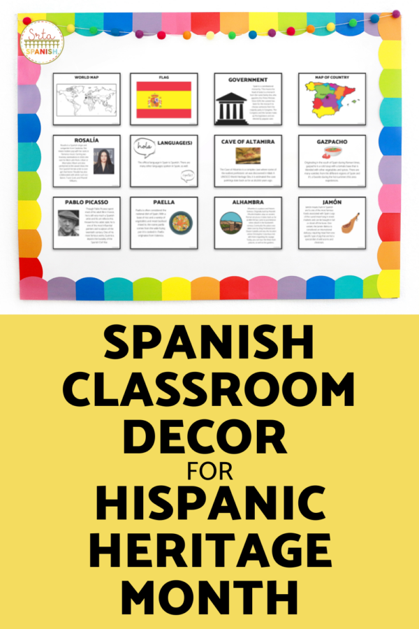 Spanish Classroom Decor for Hispanic Heritage Month - Srta Spanish