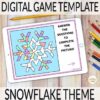 Editable Digital Review Game for Spanish Snowflake Theme - Srta Spanish