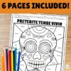 Regular Spanish Preterite ER IR Verbs Worksheets | Día de los Muertos ...