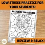 Regular Spanish Preterite ER IR Verbs Worksheets | Día de los Muertos ...