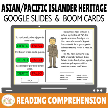 Asian & Pacific Islander Heritage Spanish Reading Comprehension ...
