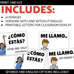 Saludos y Despedidas Classroom Display (Greetings and Farewells in ...