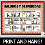 Saludos y Despedidas Classroom Display (Greetings and Farewells in ...