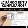 Mi Cumpleaños Es Spanish Birthday Activities to Practice Saying the ...