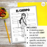 Label Parts of the Body in Spanish Worksheets - Srta Spanish