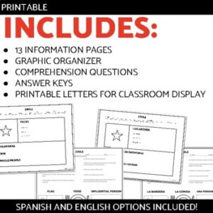 Chile Gallery Walk Readings & Classroom Display Spanish & English ...