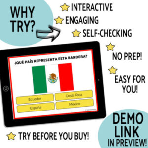 Flag of Spanish-speaking Countries Boom Cards - Srta Spanish