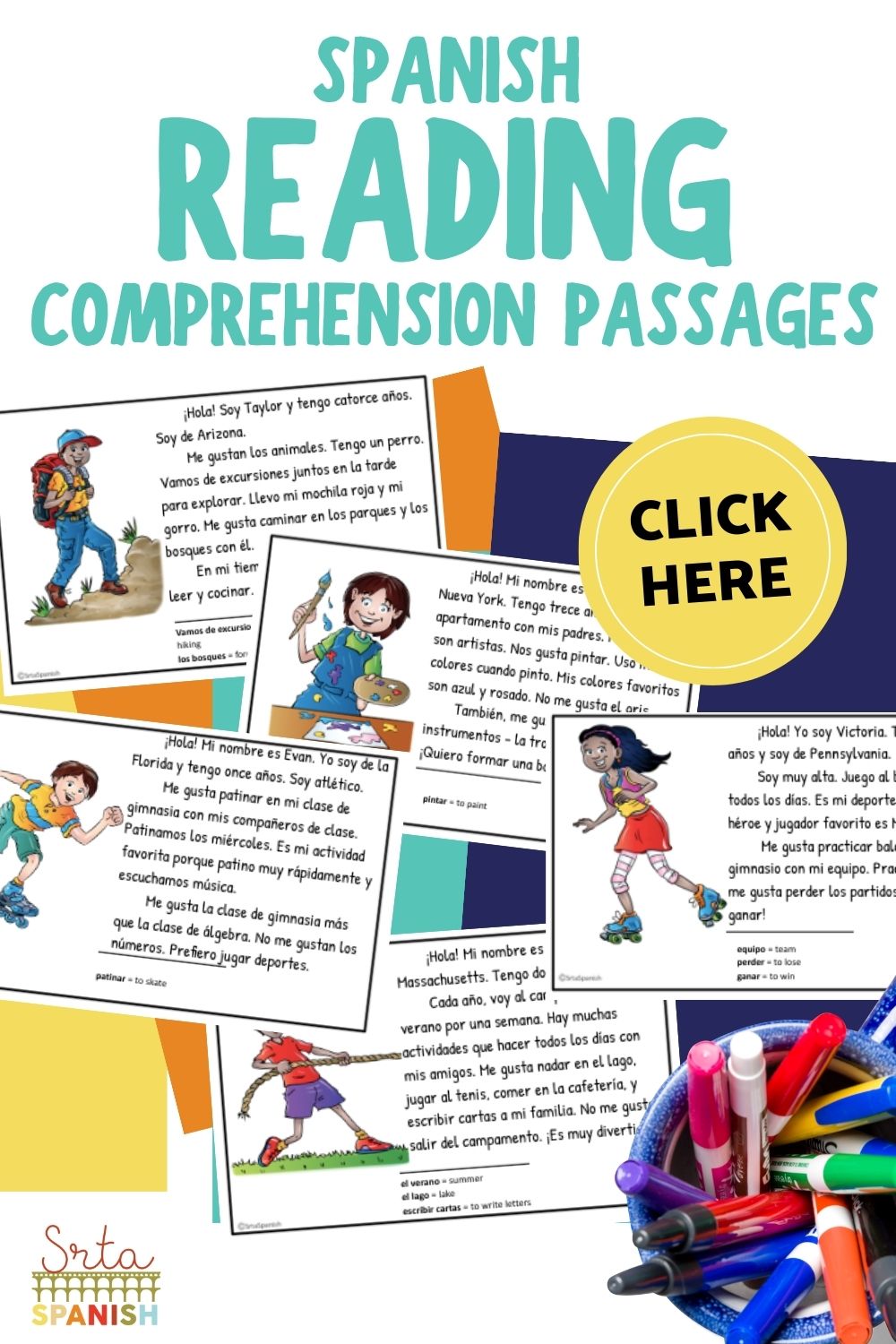 Reading Comprehension Worksheets in Spanish - Srta Spanish
