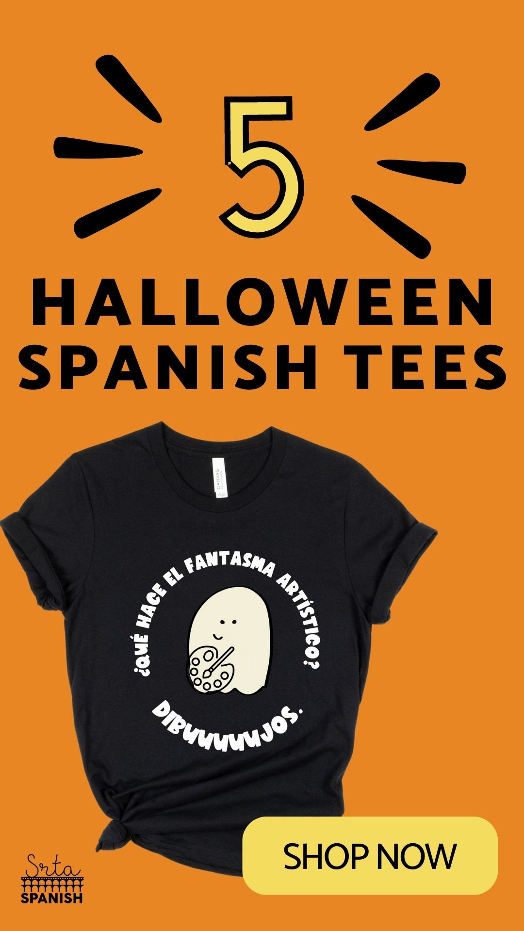5 Halloween Spanish Teacher T-Shirts - Srta Spanish