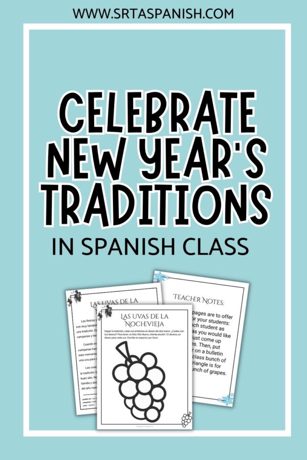 Spanish New Year Writing Activity and Craft - Srta Spanish