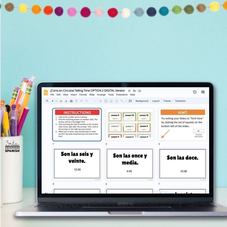 Telling Time in Spanish Lesson Plans and Activities - Srta Spanish