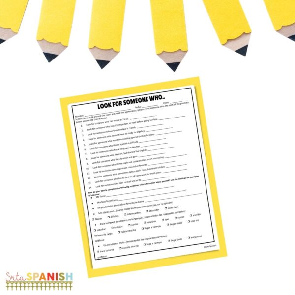 Spanish School Schedules and Vocabulary Reading Activities - Srta Spanish