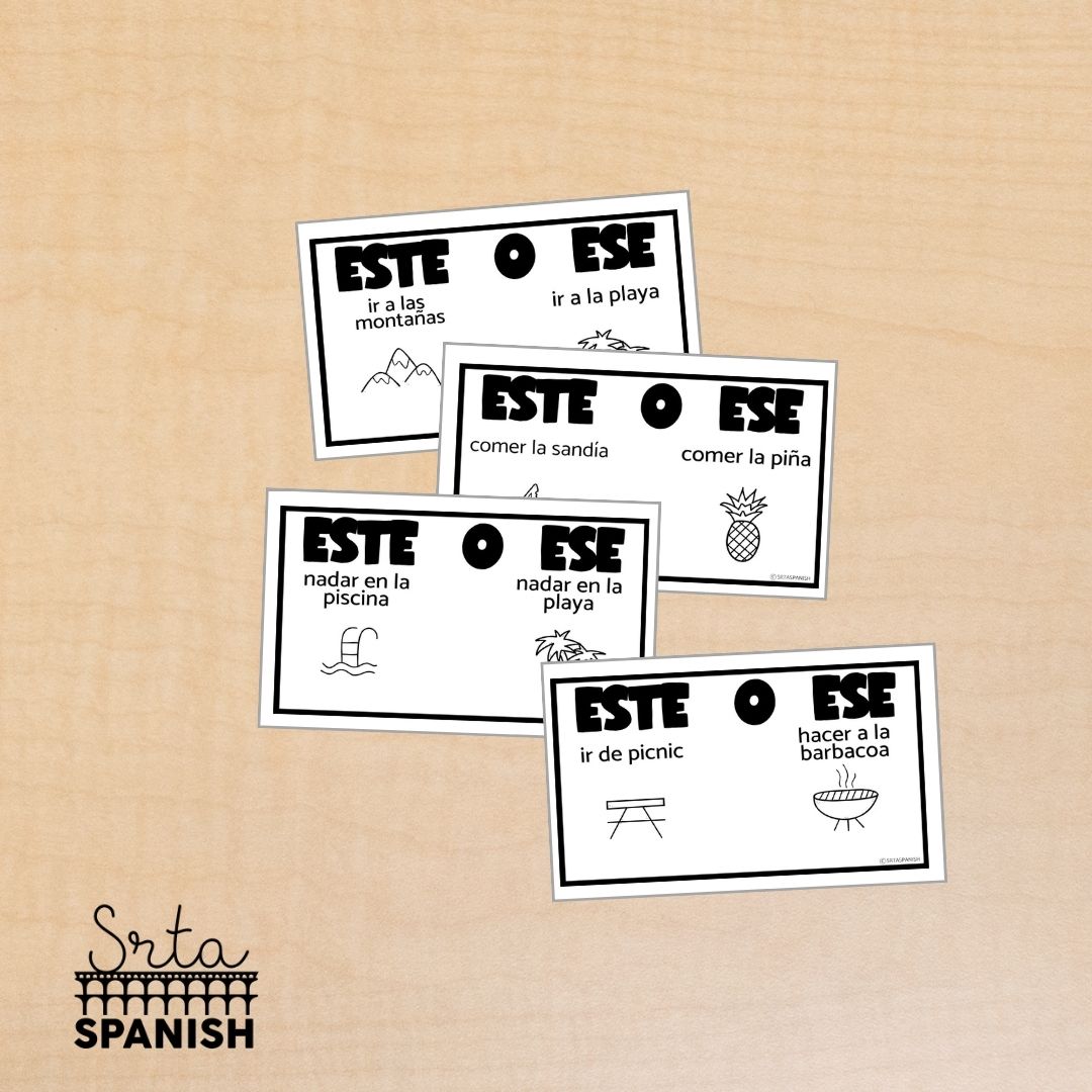 Fun Spanish End of the Year Activity: This or That Game - Srta Spanish