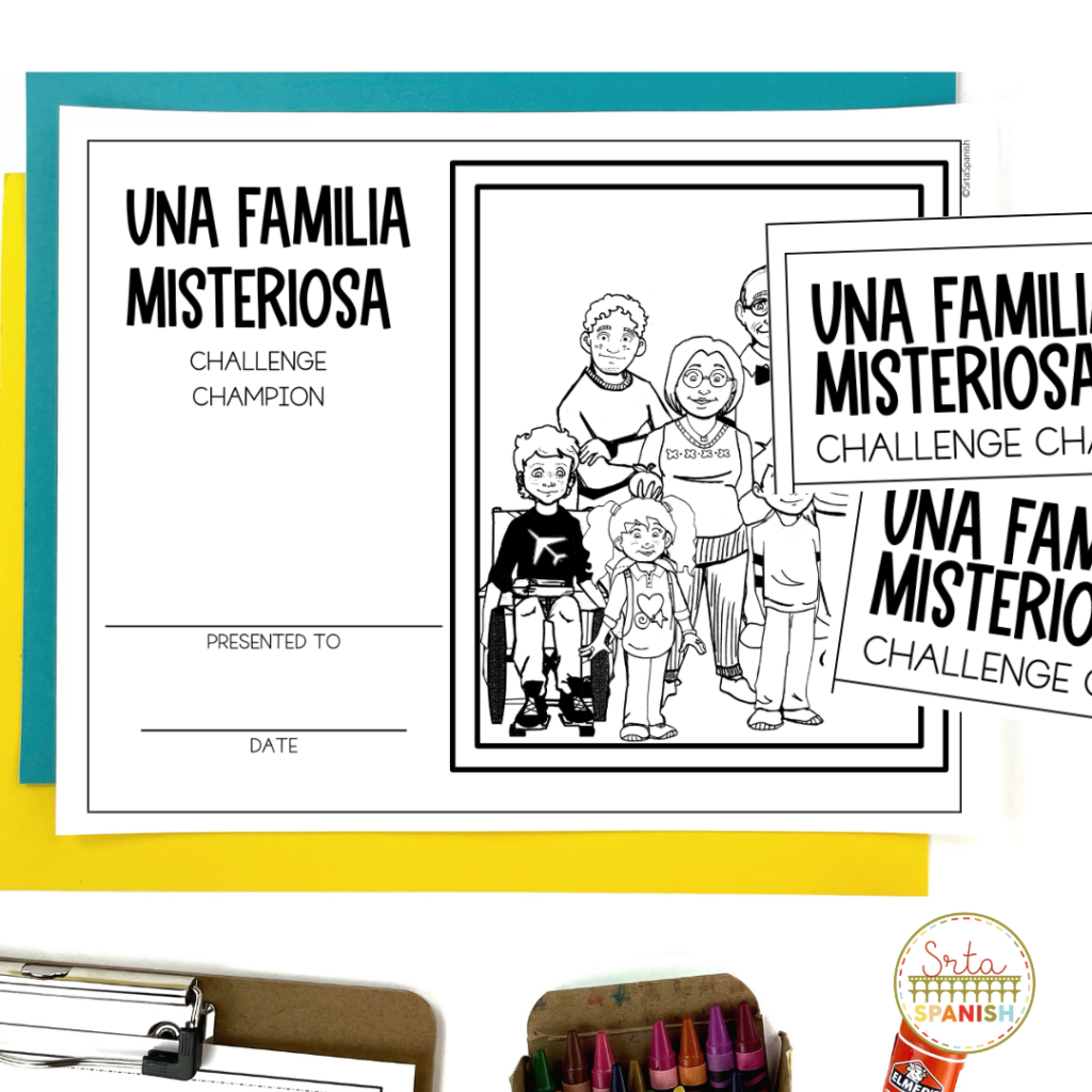 La Familia Review Game Challenge - Srta Spanish