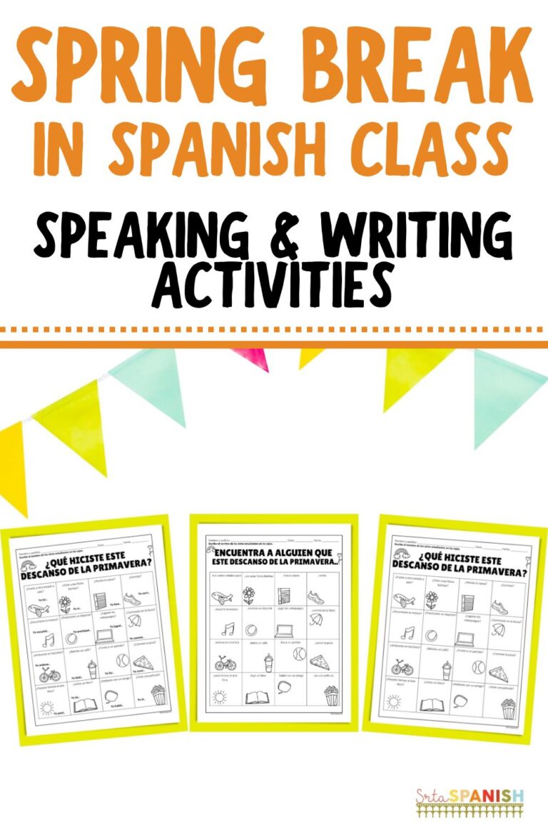 Plans for After Spring Break in Spanish Class - Srta Spanish