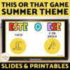 Fun Spanish End of the Year Activity: This or That Game - Srta Spanish