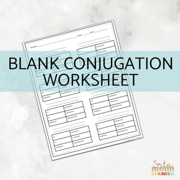 Spanish Present Tense Regular Verbs Practice Worksheets - Srta Spanish