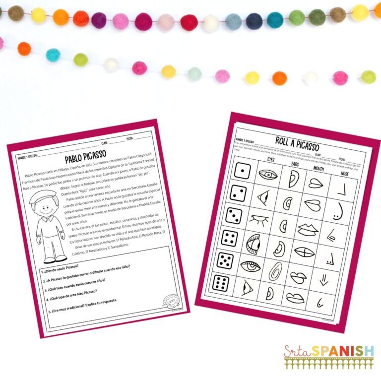 Simple Art in Spanish Project Ideas - Srta Spanish