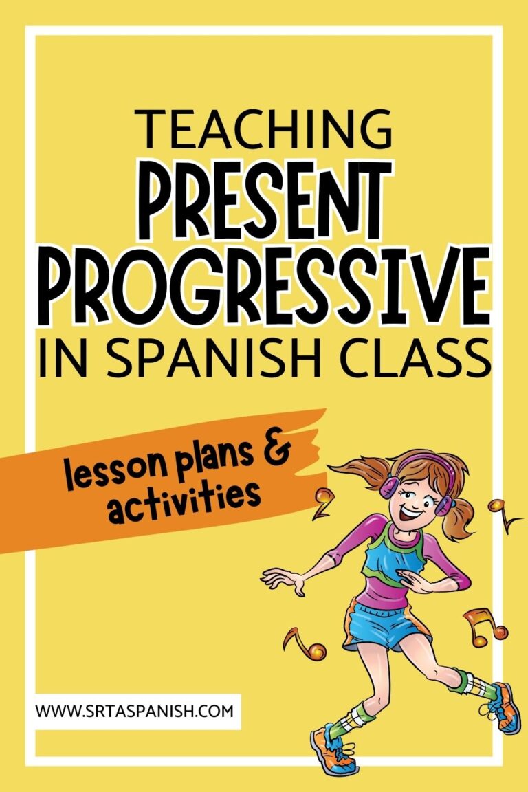 Present Progressive Tense Spanish Activities - Srta Spanish