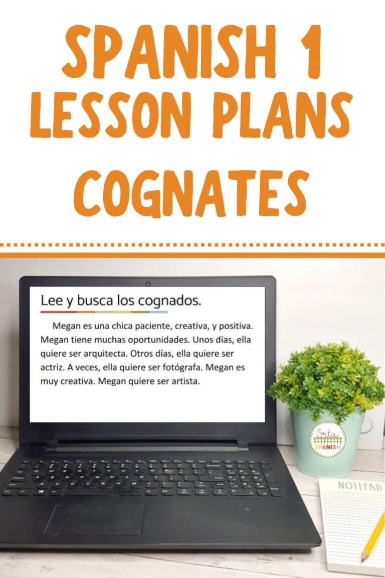 Spanish 1 Lesson Plans Cognates in Spanish - Srta Spanish