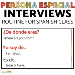 How to Do Special Person Interviews in Spanish - Srta Spanish