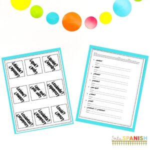 Question Words in Spanish Worksheet and Activities - Srta Spanish