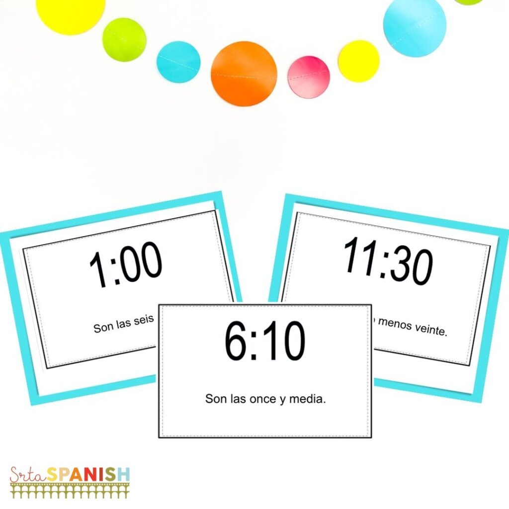 La Hora Practice Spanish Telling Time Worksheets - Srta Spanish