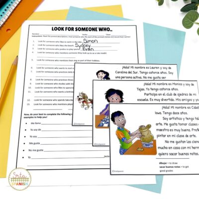 14 Gustar Spanish Reading Comprehension Passages for Beginners - Srta ...