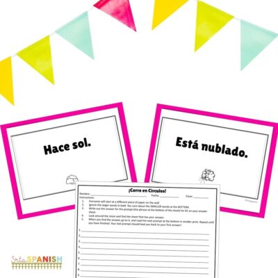 Fun Spanish Weather Vocabulary Worksheets for El Tiempo - Srta Spanish