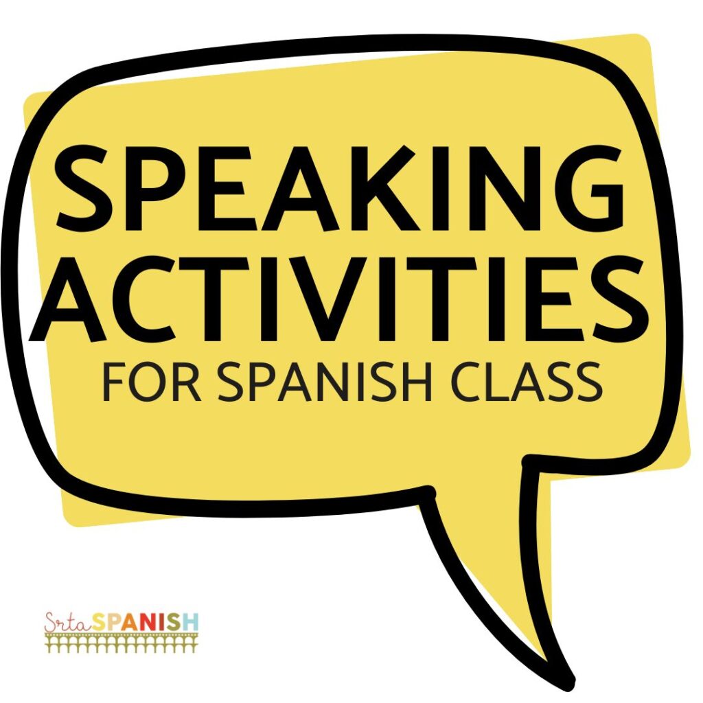 Spanish Speaking Activities - Srta Spanish