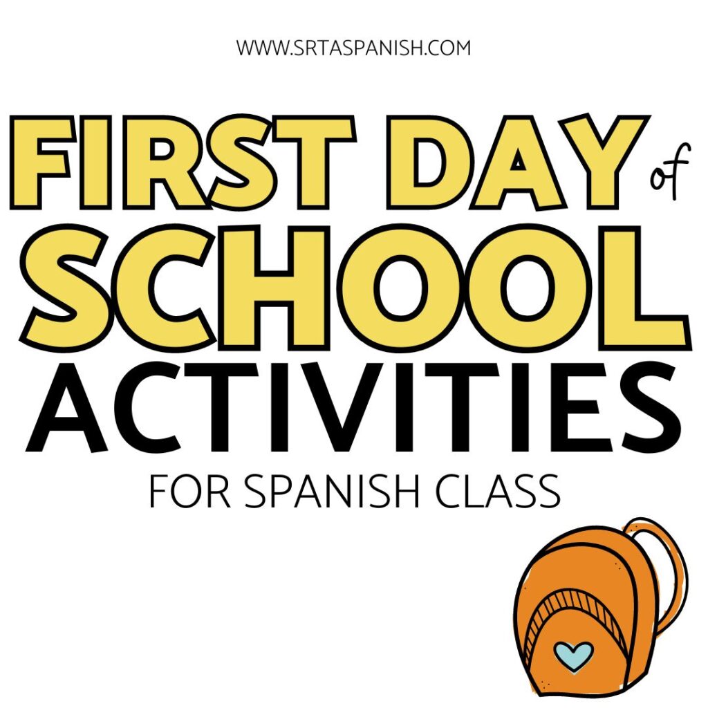 Fun Spanish Class Activities for Back to School - Srta Spanish