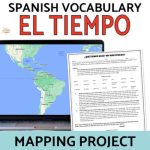 Fun Spanish Weather Vocabulary Worksheets for El Tiempo - Srta Spanish
