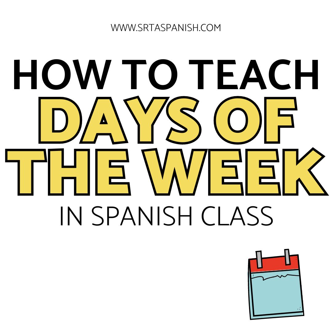 Days of the Week in Spanish Printable Worksheet Activities - Srta Spanish