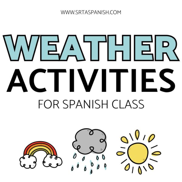 Fun Spanish Weather Vocabulary Worksheets for El Tiempo - Srta Spanish