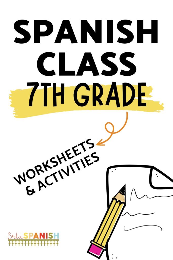 Printable 7th Grade Spanish Worksheets - Srta Spanish