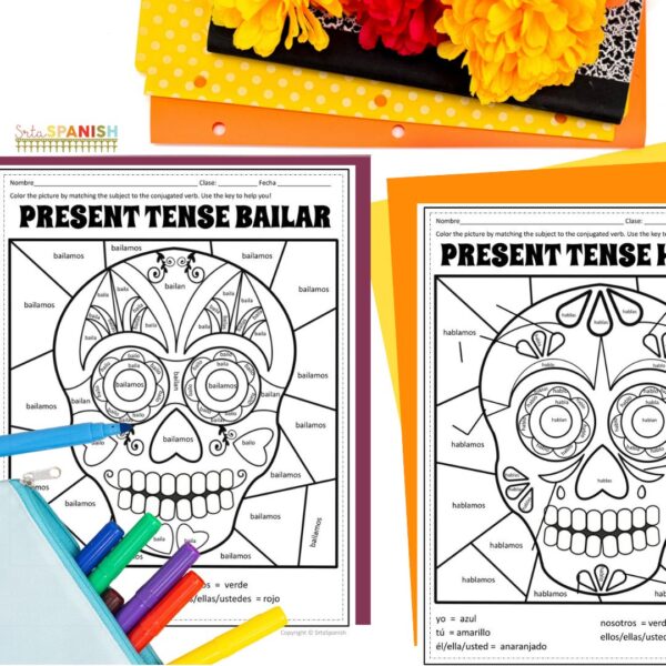 Spanish Present Tense Regular Verbs Practice Worksheets - Srta Spanish