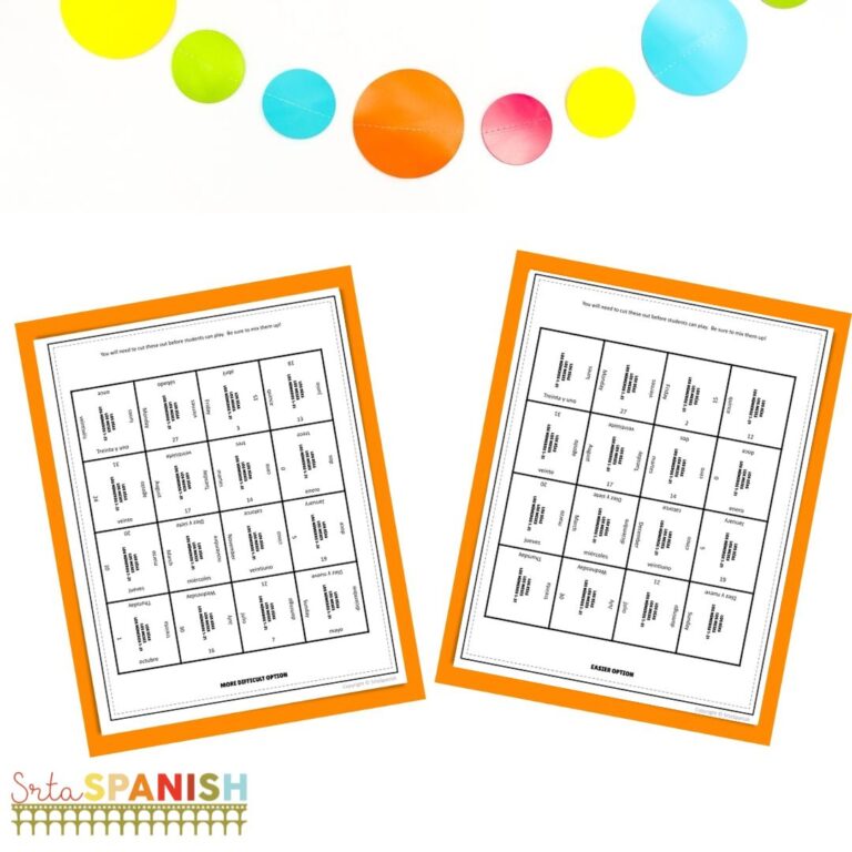 Days of the Week in Spanish Printable Worksheet Activities - Srta Spanish