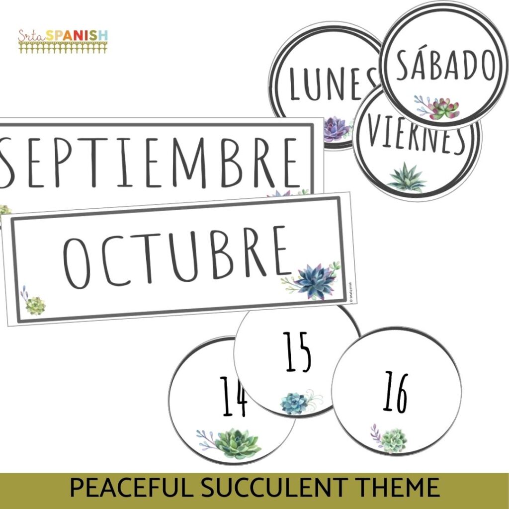 Printable Spanish Calendars en Español for School - Srta Spanish